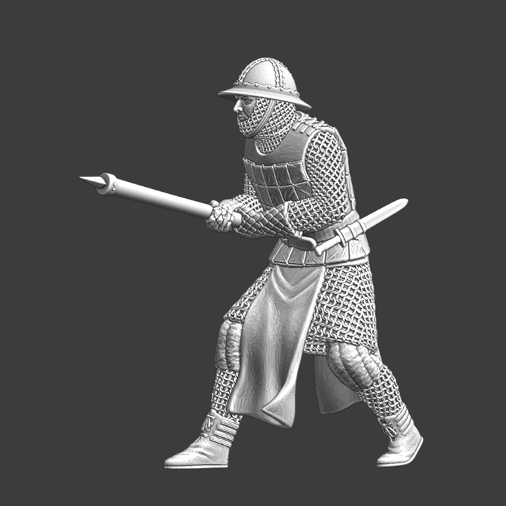 3D Printable Medieval Flanders Militiaman with goedendag by Northern Crusades Miniatures
